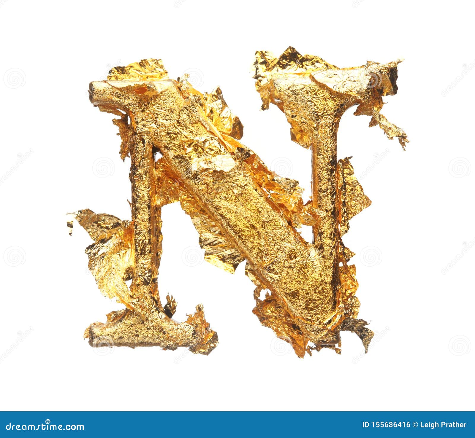 Alphabet and Numbers in Rough Gold Leaf Stock Photo - Image of letters ...