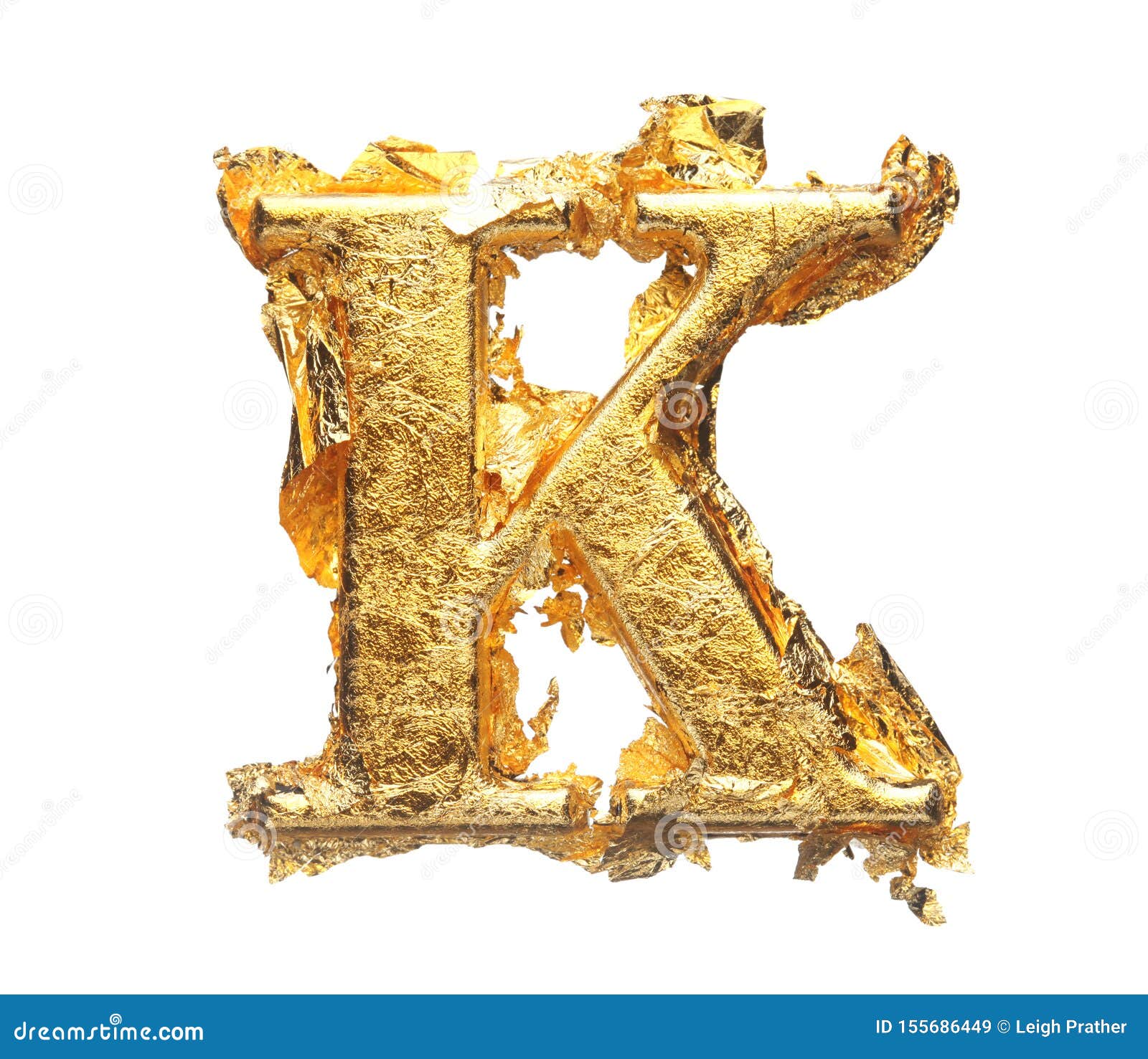 Alphabet and Numbers in Rough Gold Leaf Stock Image - Image of gilded ...