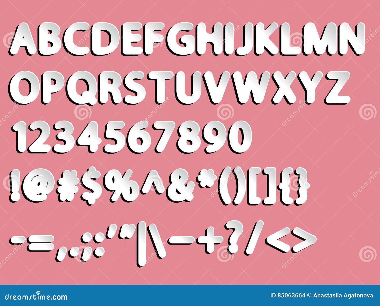 Alphabet, Numeral And Signs Vector Illustration | CartoonDealer.com ...