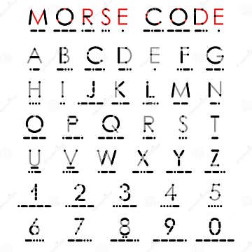Alphabet and Numerals in Morse Code. Stock Vector - Illustration of ...