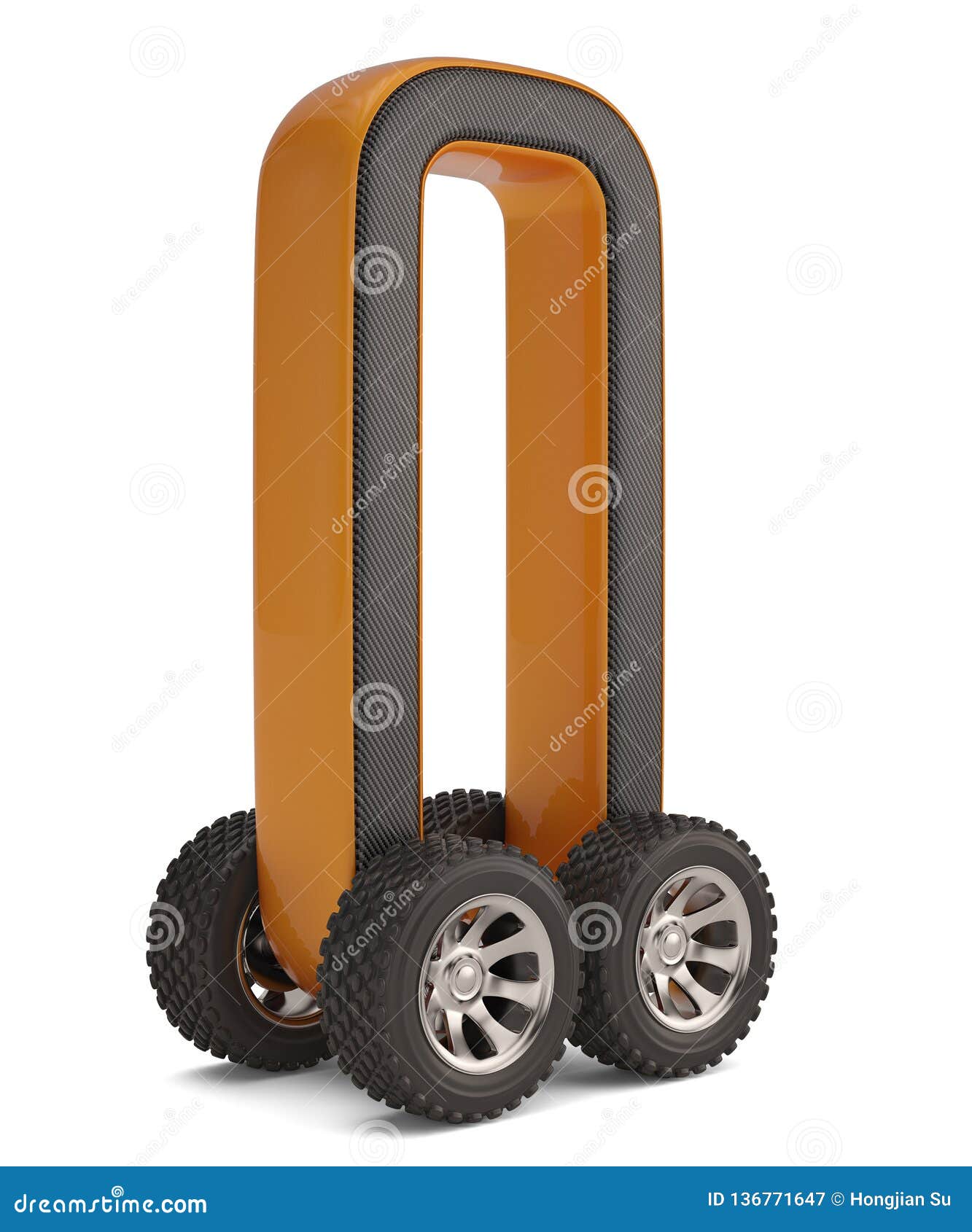 Alphabet O with Wheels Isolated on White Background 3D Illustration ...