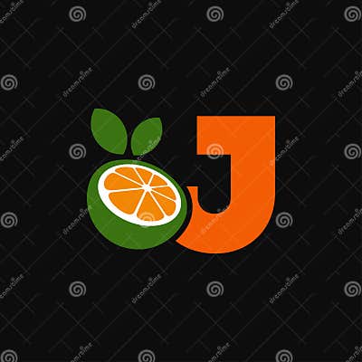 Orange and J Logo with Dark Background Stock Vector - Illustration of ...