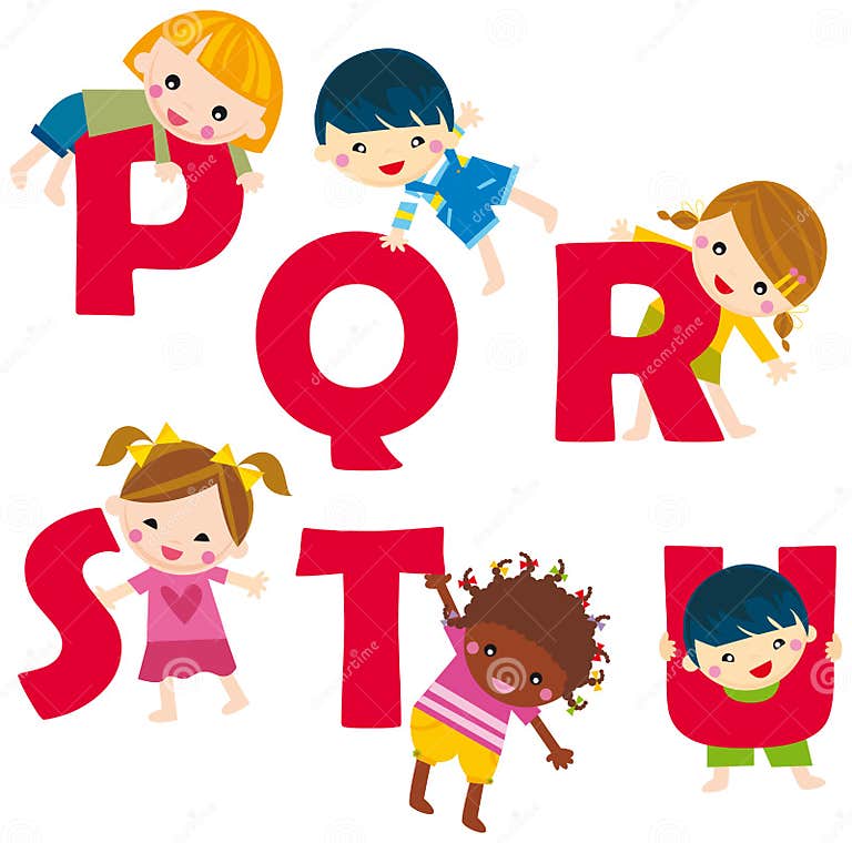 Alphabet P-U stock vector. Illustration of small, font - 5955625