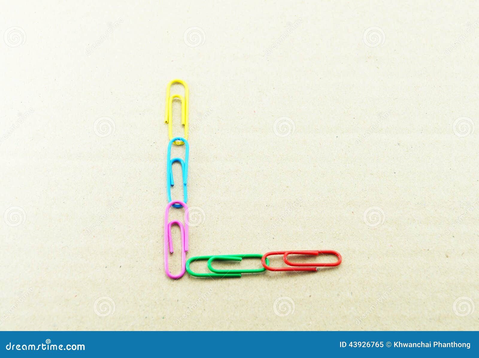 Alphabet and Paper Clip in Letter Stock Image - Image of background ...