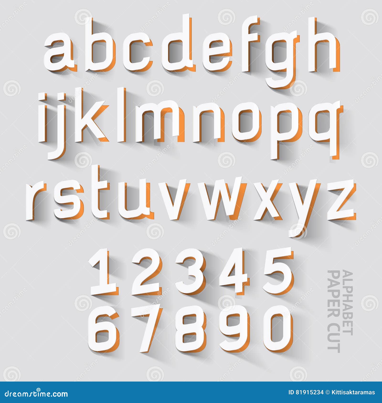 Alphabet Cut Out Of Paper Vector Illustration | CartoonDealer.com #16002488