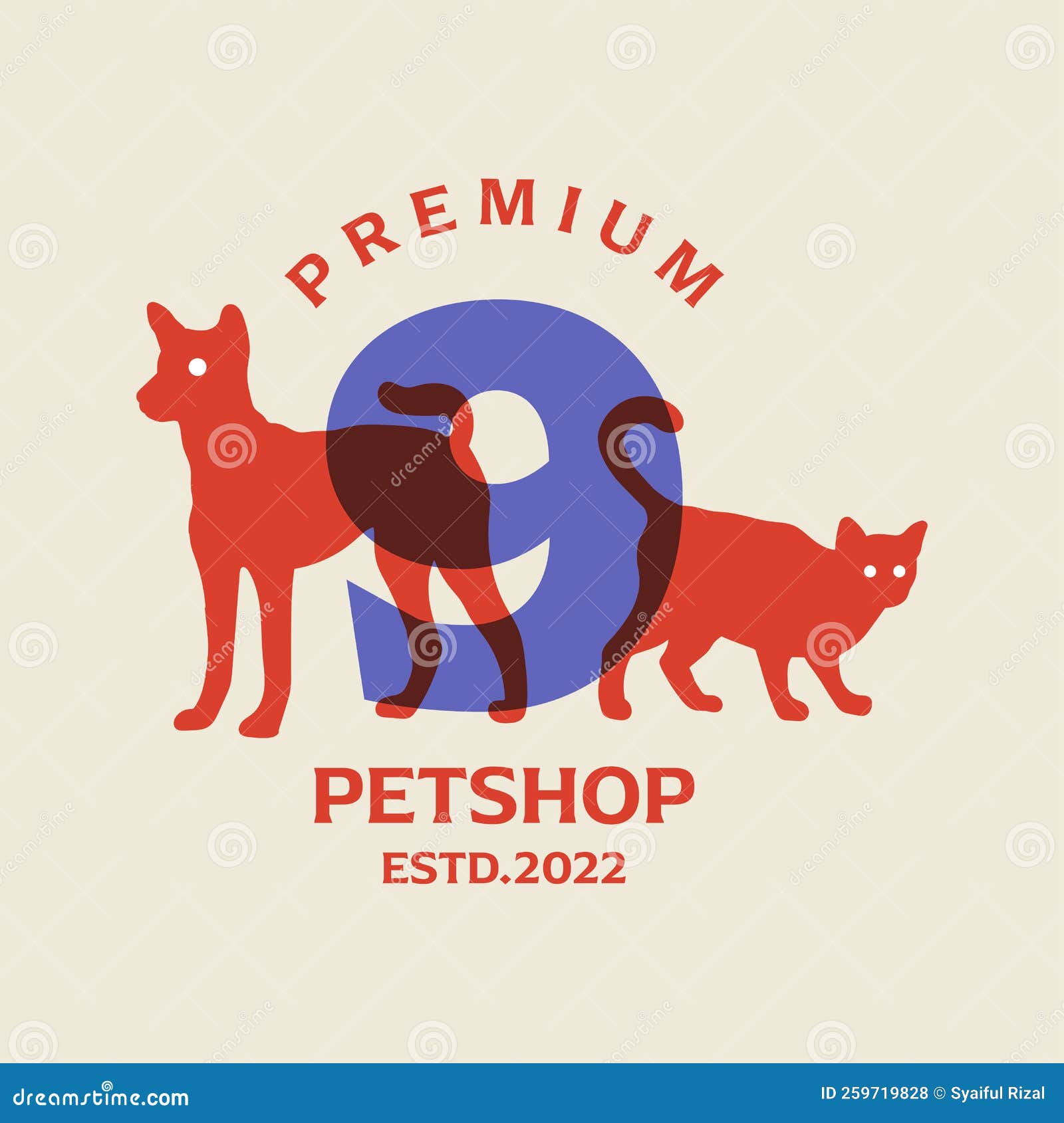 Logo Number 9 Premium Pet Shop Stock Illustration - Illustration of ...
