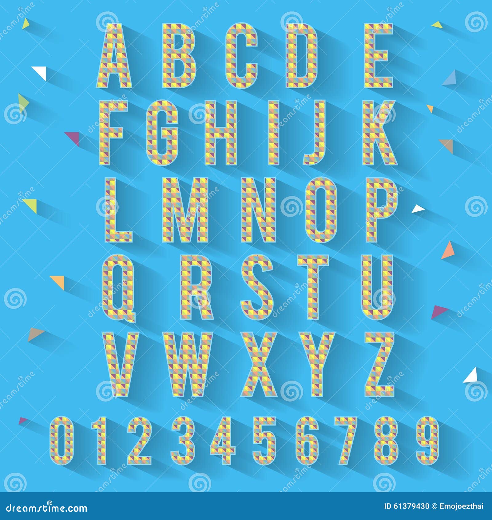 Alphabet With Polygon Pattern Vector Illustration | CartoonDealer.com ...