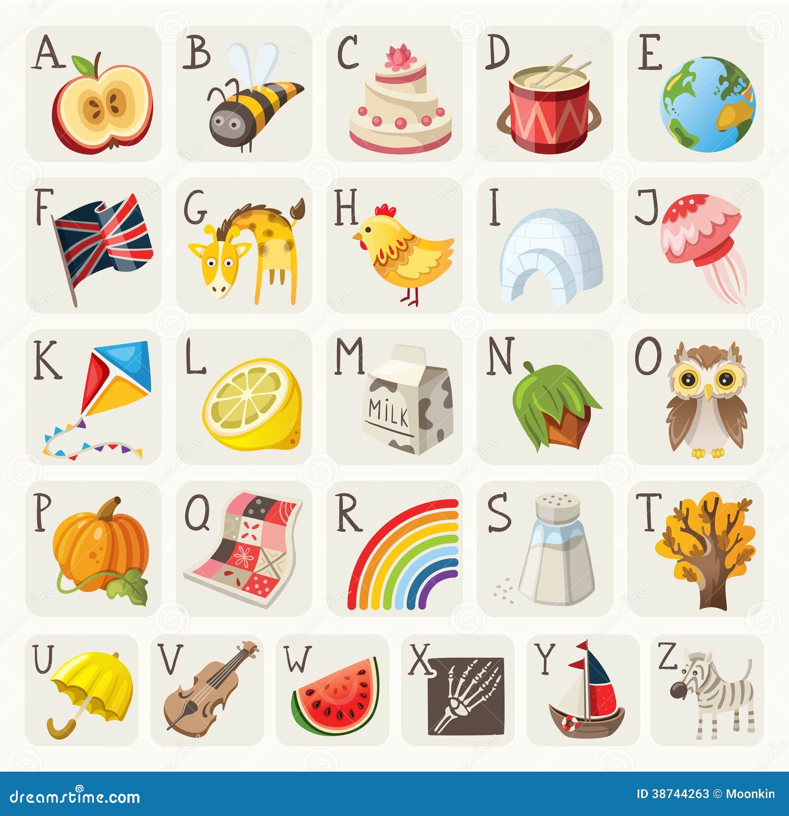 Alphabet pour des enfants illustration de vecteur. Illustration du ...
