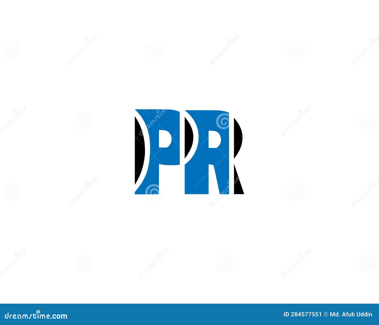 Alphabet PR Letter Logo Design Icon. Stock Vector - Illustration of ...