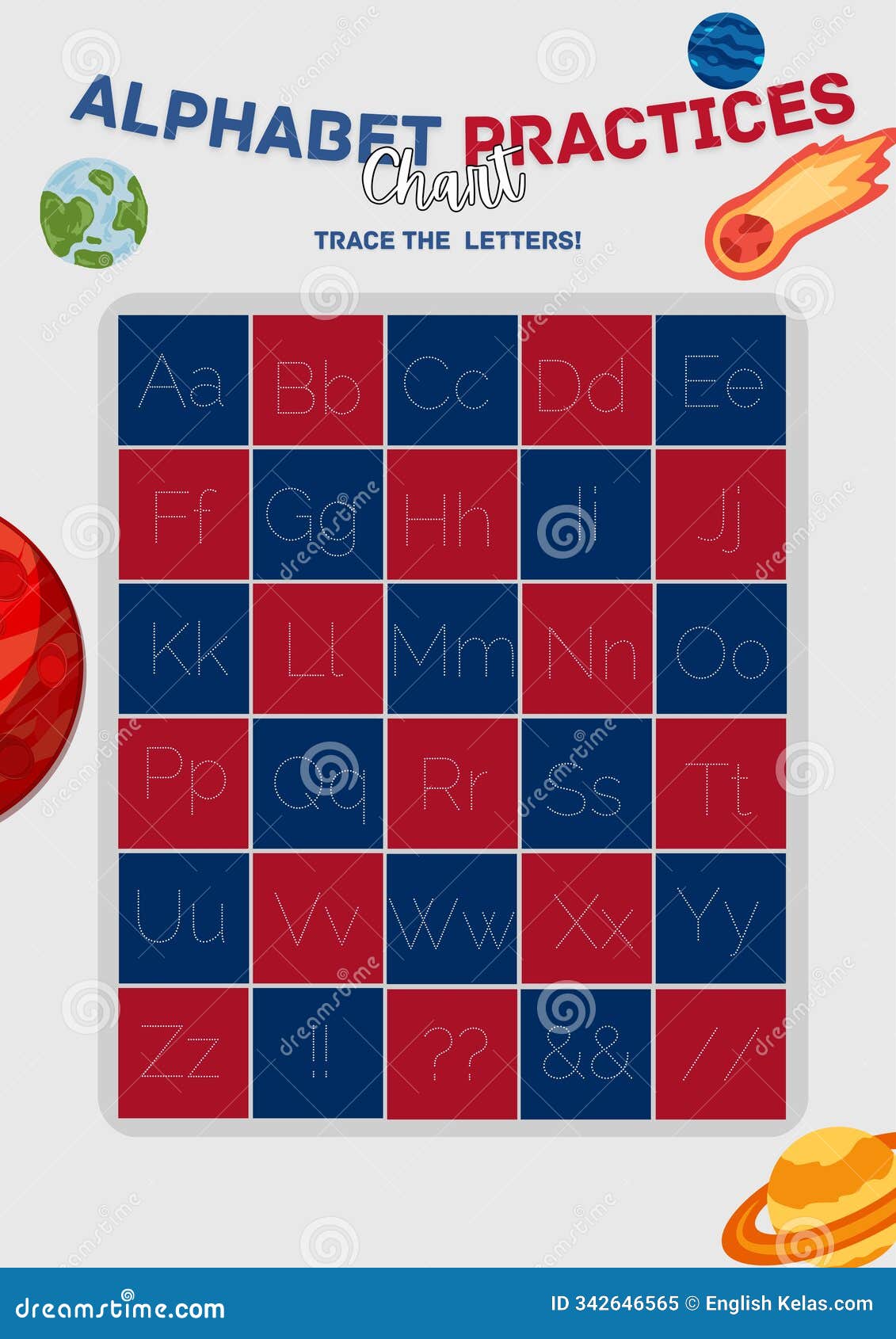 Alphabet Practices Chart for Children S Stock Illustration ...