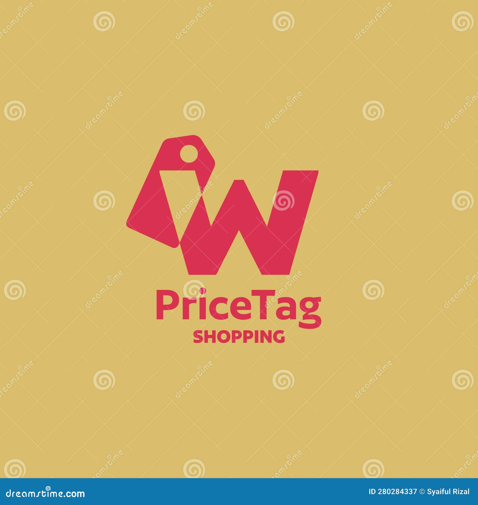 Alphabet W Price Tag Logo stock vector. Illustration of retail - 280284337