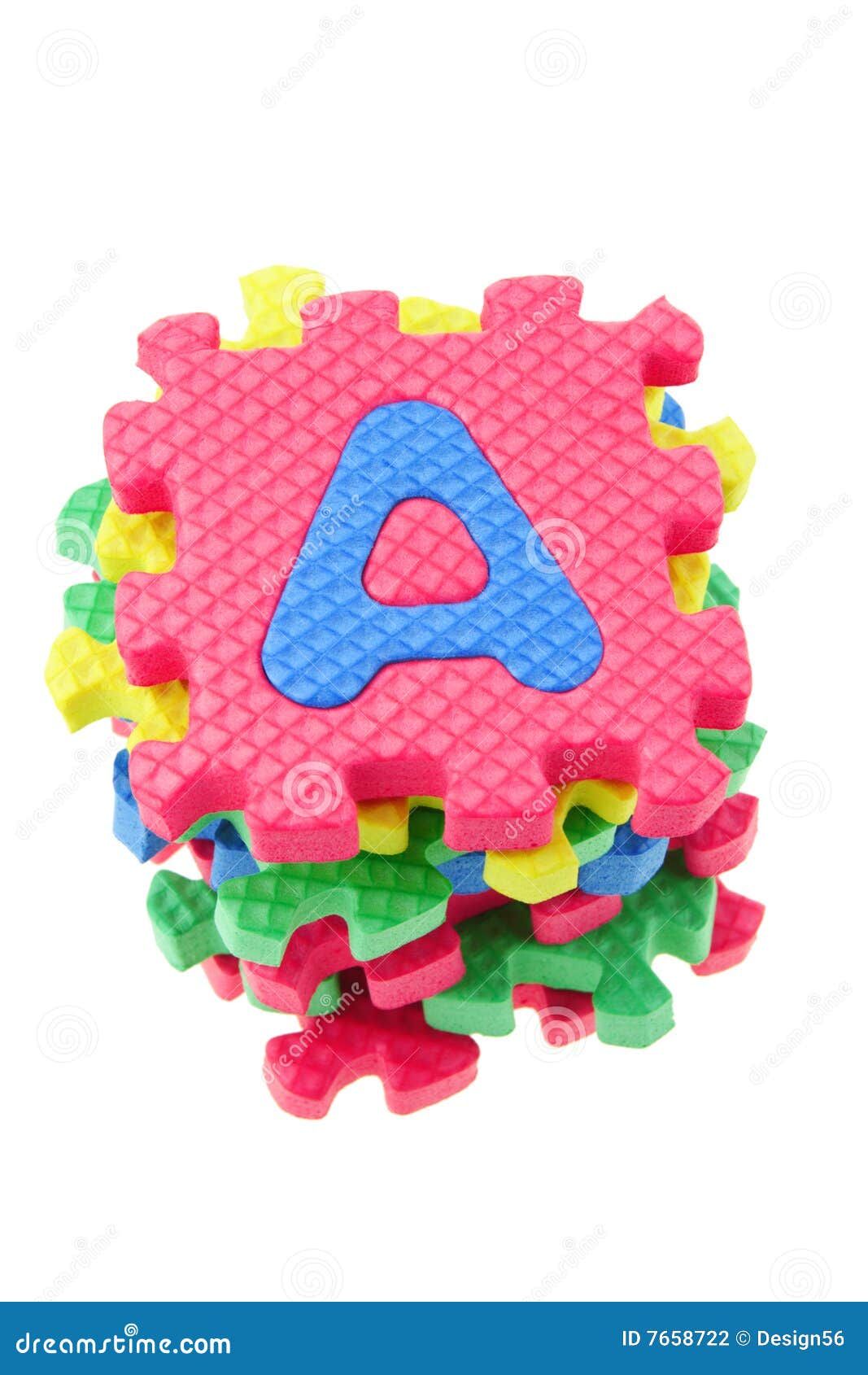 Stack Of Alphabet Puzzle Cubes Stock Photo | CartoonDealer.com #5875284