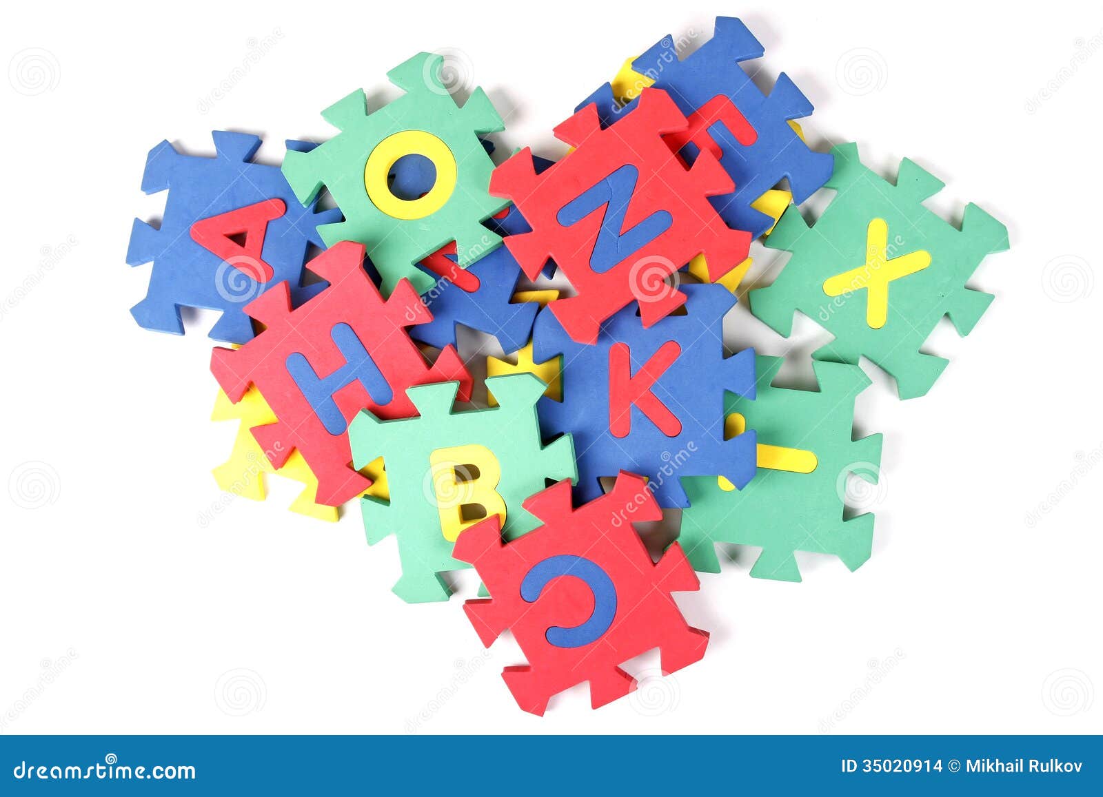 Alphabet puzzle pieces stock photo. Image of handle, leisure - 35020914