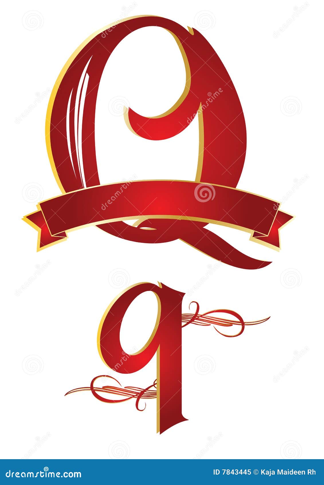 Alphabet q stock illustration. Illustration of isolated - 7843445