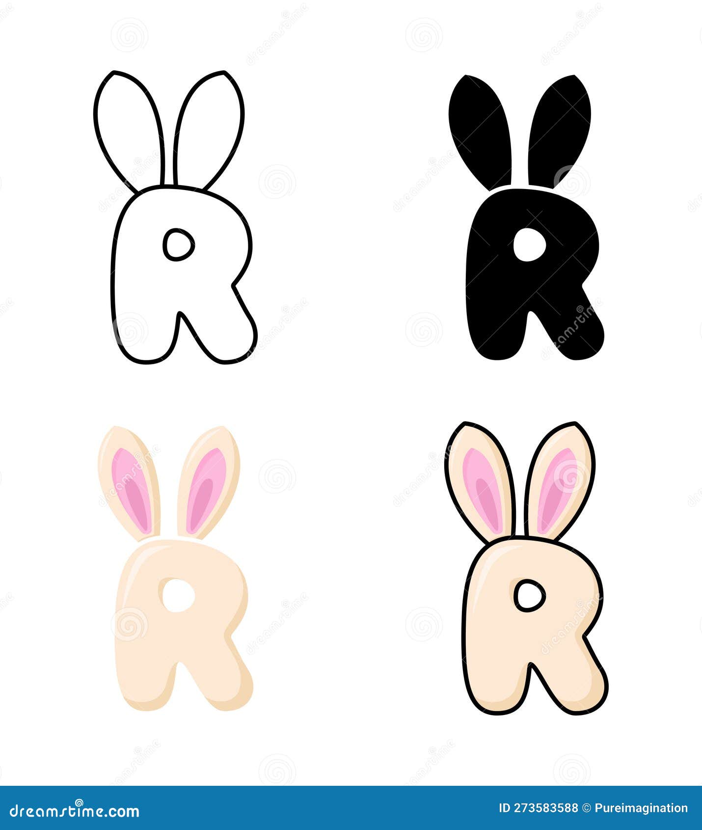 Alphabet R in Flat Style Isolated Stock Vector - Illustration of ...