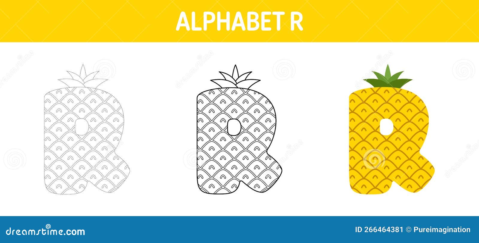 Alphabet R Tracing and Coloring Worksheet for Kids Stock Vector ...
