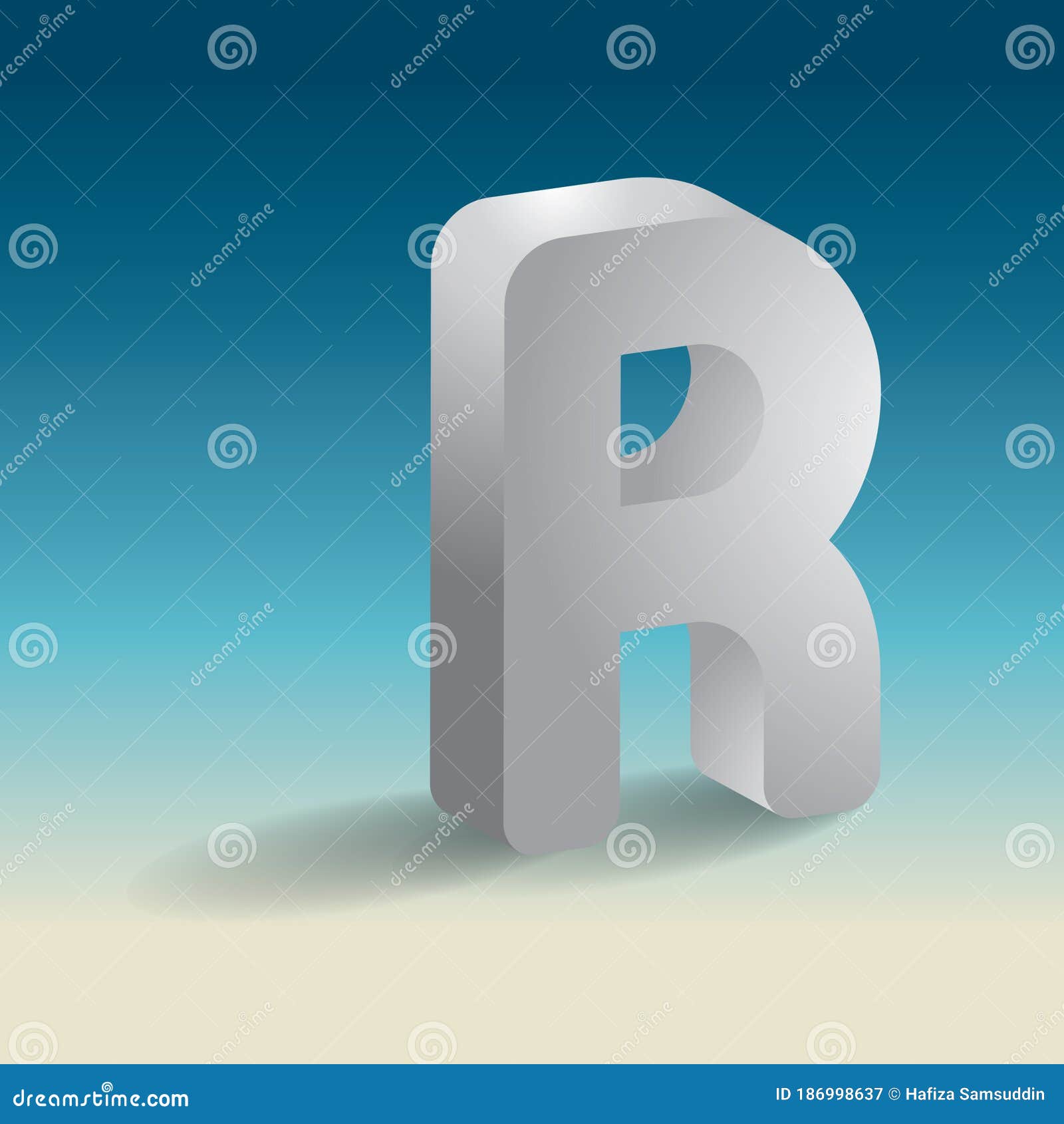 Alphabet R. Vector Illustration Decorative Design Stock Vector ...