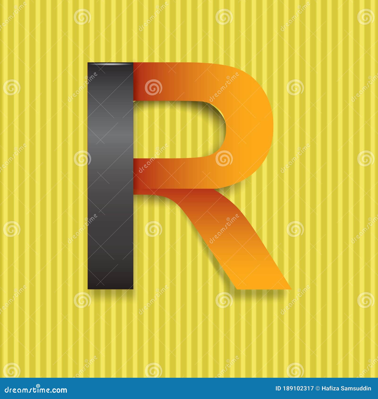 The Alphabet R. Vector Illustration Decorative Design Stock Vector ...