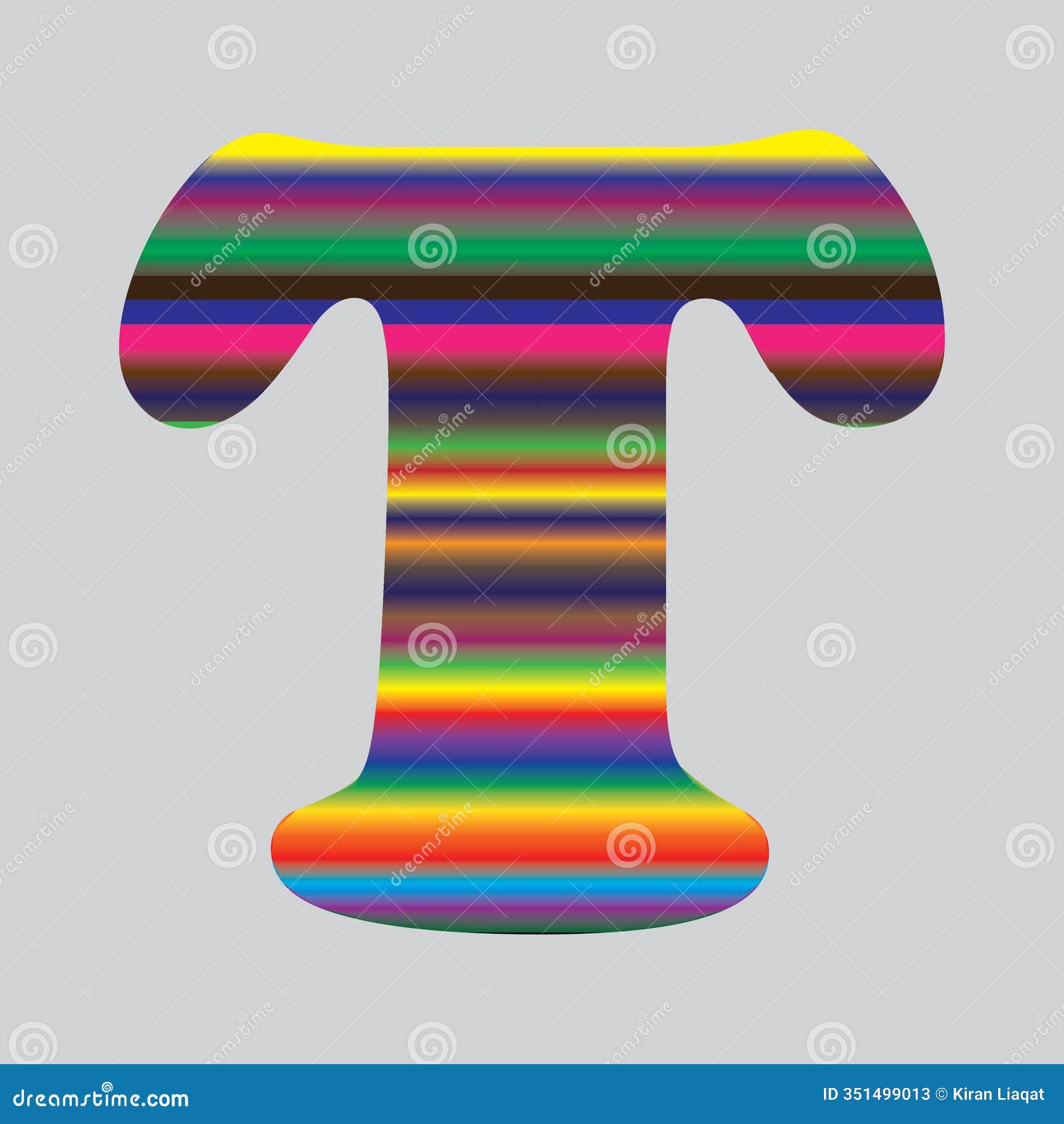Alphabet Rainbow Font Colorful Alphabet T Design Royalty-Free Stock ...