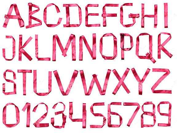 Alphabet of red tape stock image. Image of text, tape - 29335381