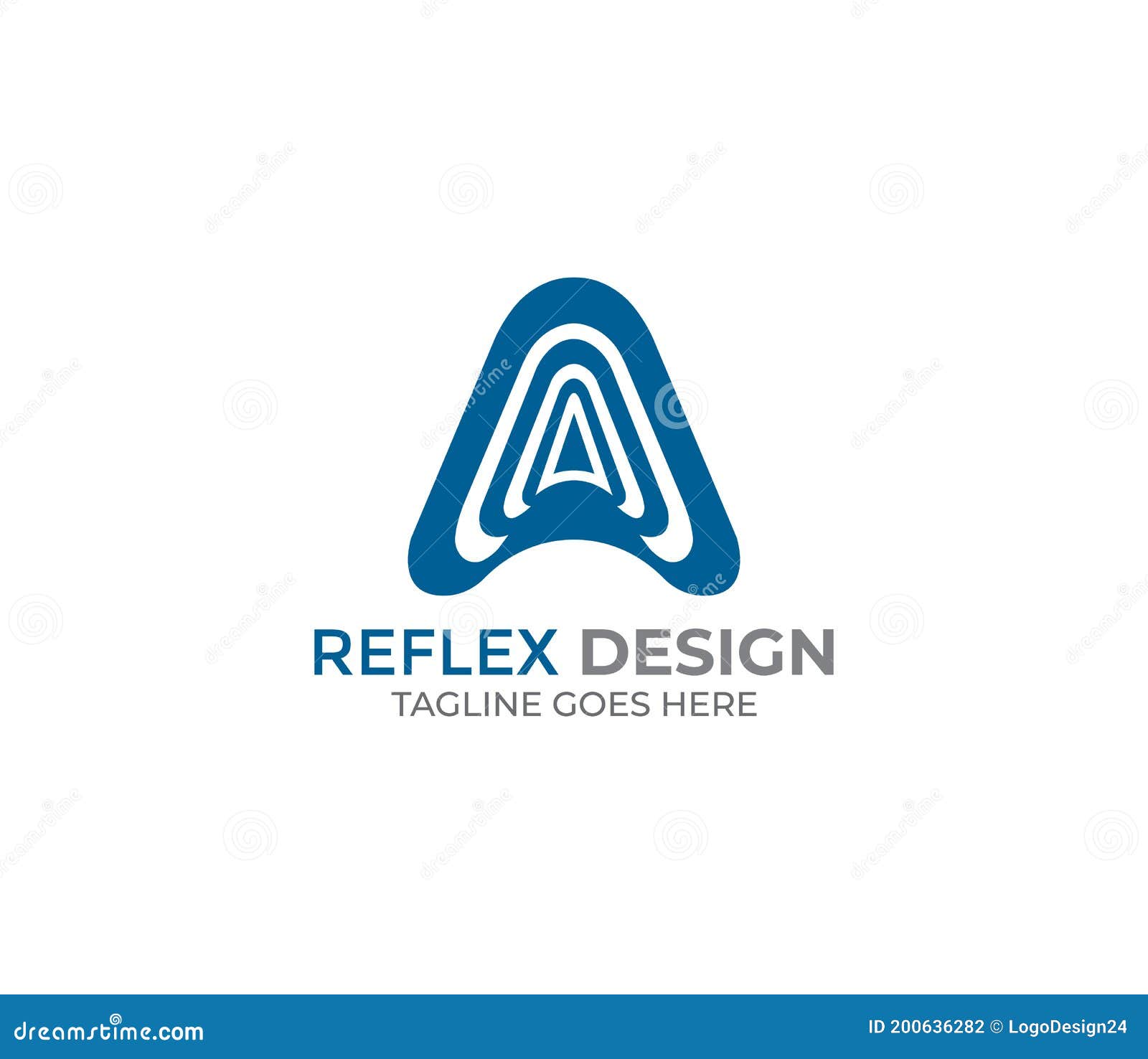 A Alphabet Reflex Logo Design Concept Stock Vector - Illustration of ...