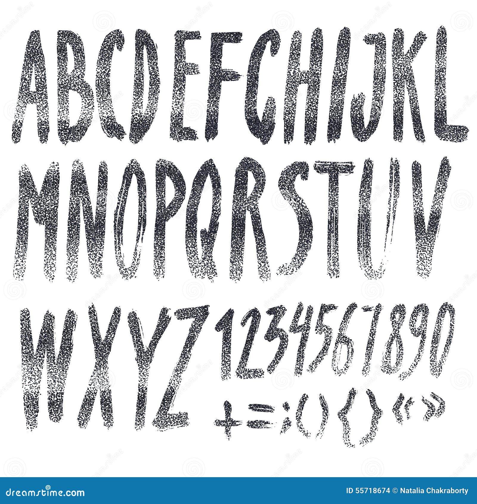 Alphabet romain fait main illustration stock. Illustration du croquis ...