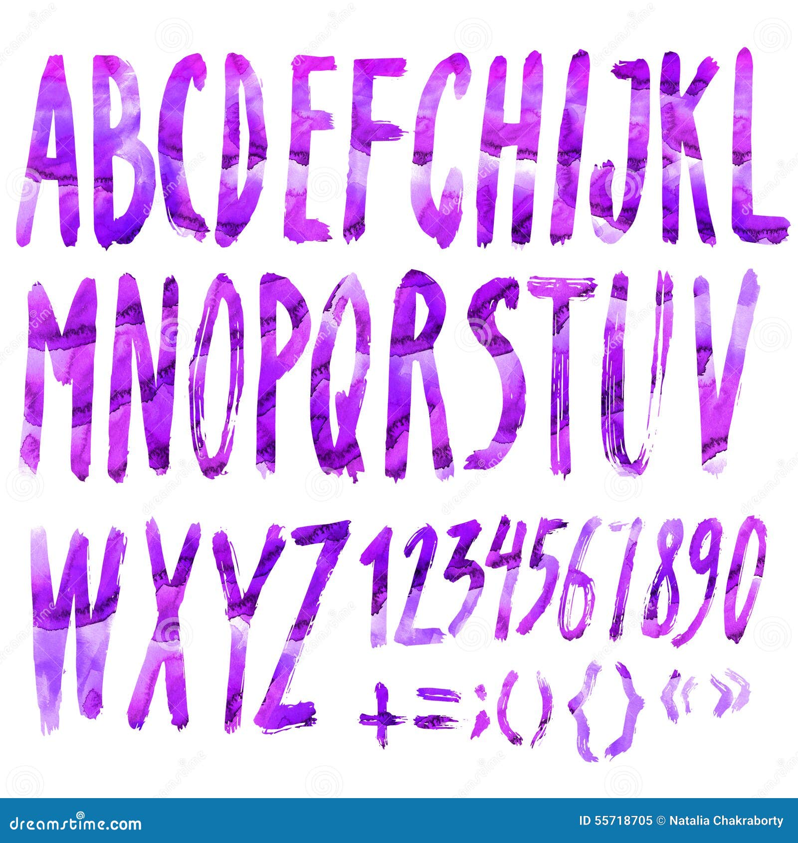 Alphabet romain fait main illustration stock. Illustration du ...