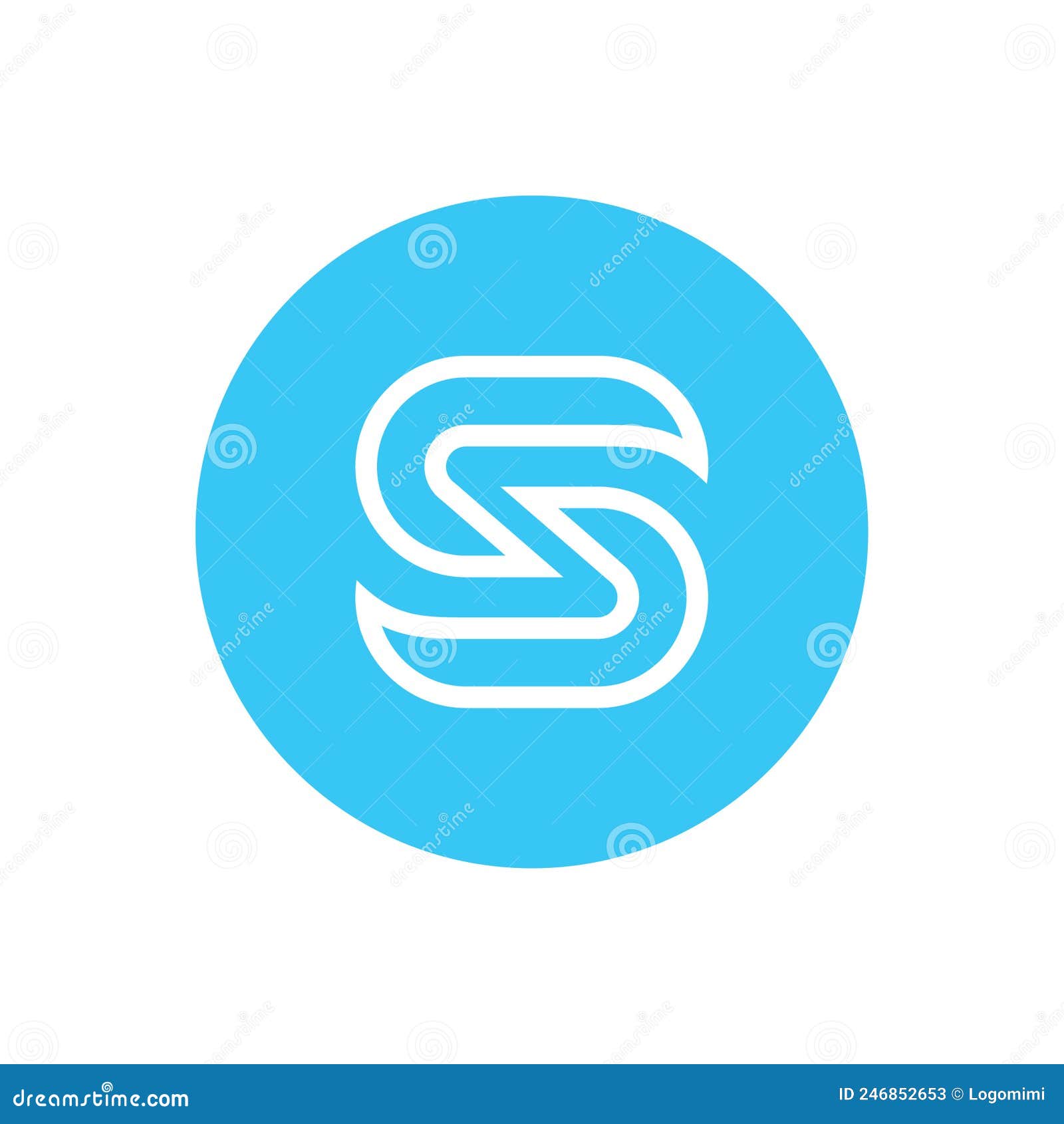 Alphabet S Logo, Circle Shape Icon Design Stock Vector - Illustration ...