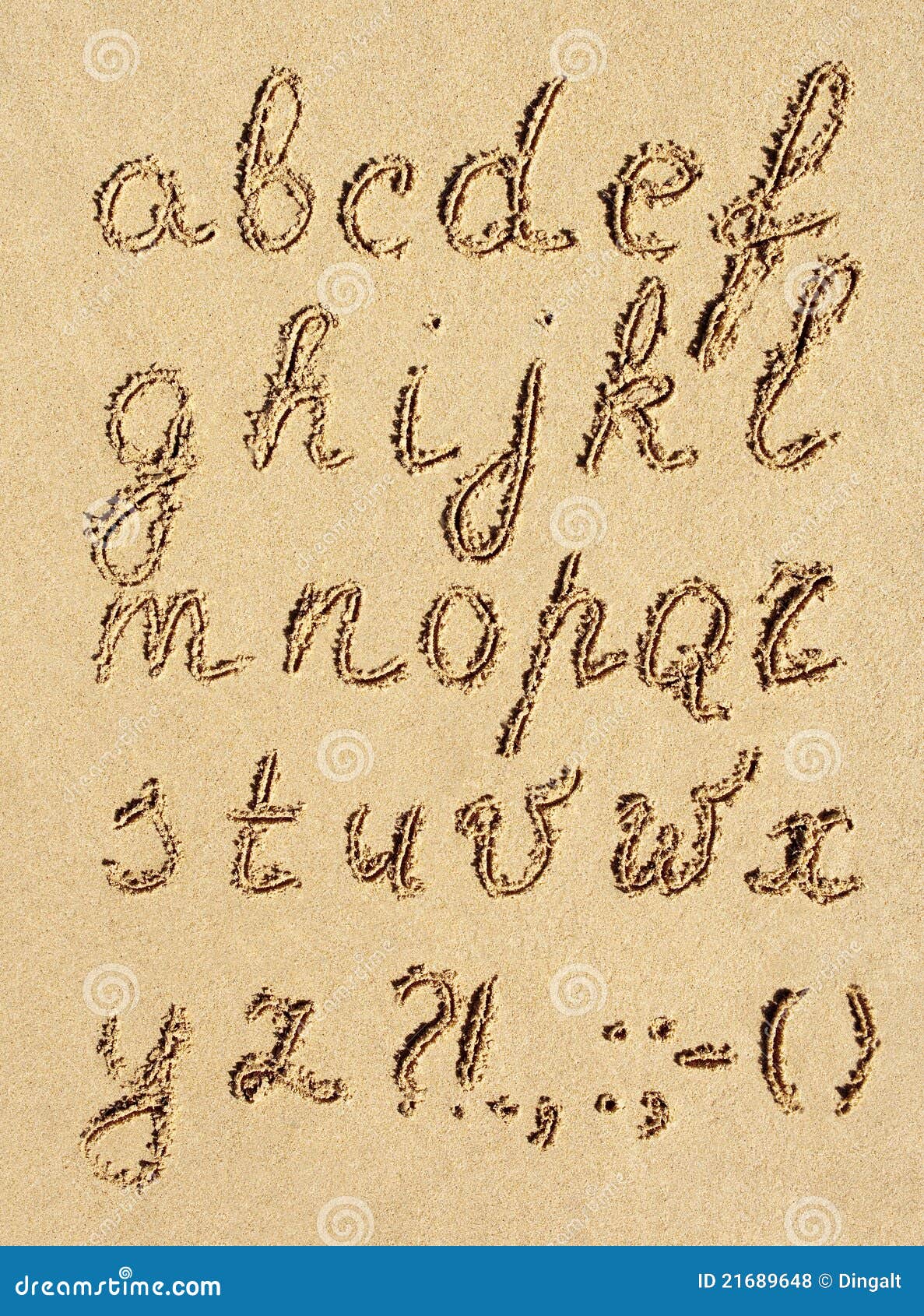 Alphabet On Sand Stock Photography | CartoonDealer.com #21689648
