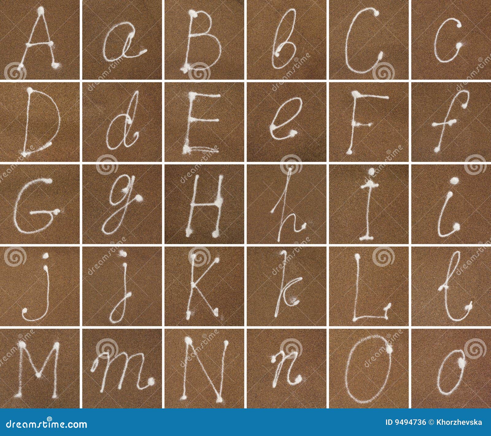 Alphabet in Sand from a To O Stock Photo - Image of english, collection ...