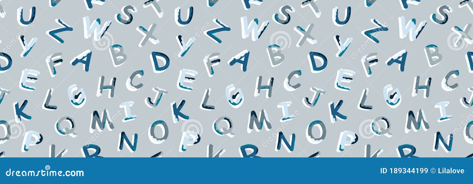 Alphabet Seamless Border Concept Design for Back To School. Abc ...