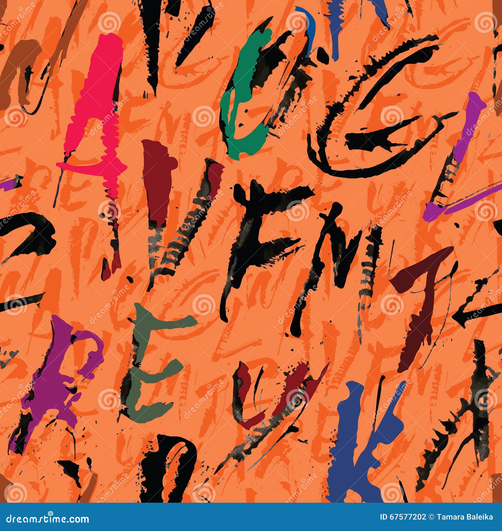 Alphabet seamless pattern. stock vector. Illustration of seamless ...