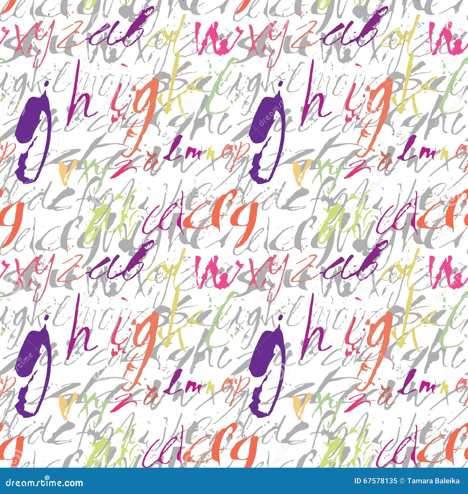 Alphabet seamless pattern. stock vector. Illustration of background ...