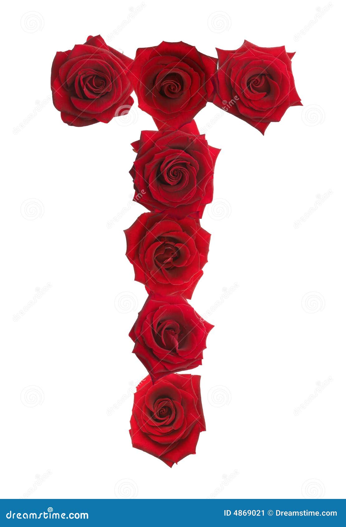Alphabet Series Roses Letter T Stock Image - Image of inspiration, font ...