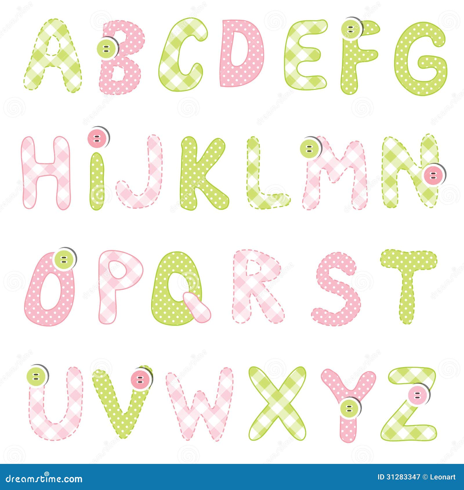 Baby Alphabet Clipart, Green Watercolor Alphabet ABC, Gender Neutral ...