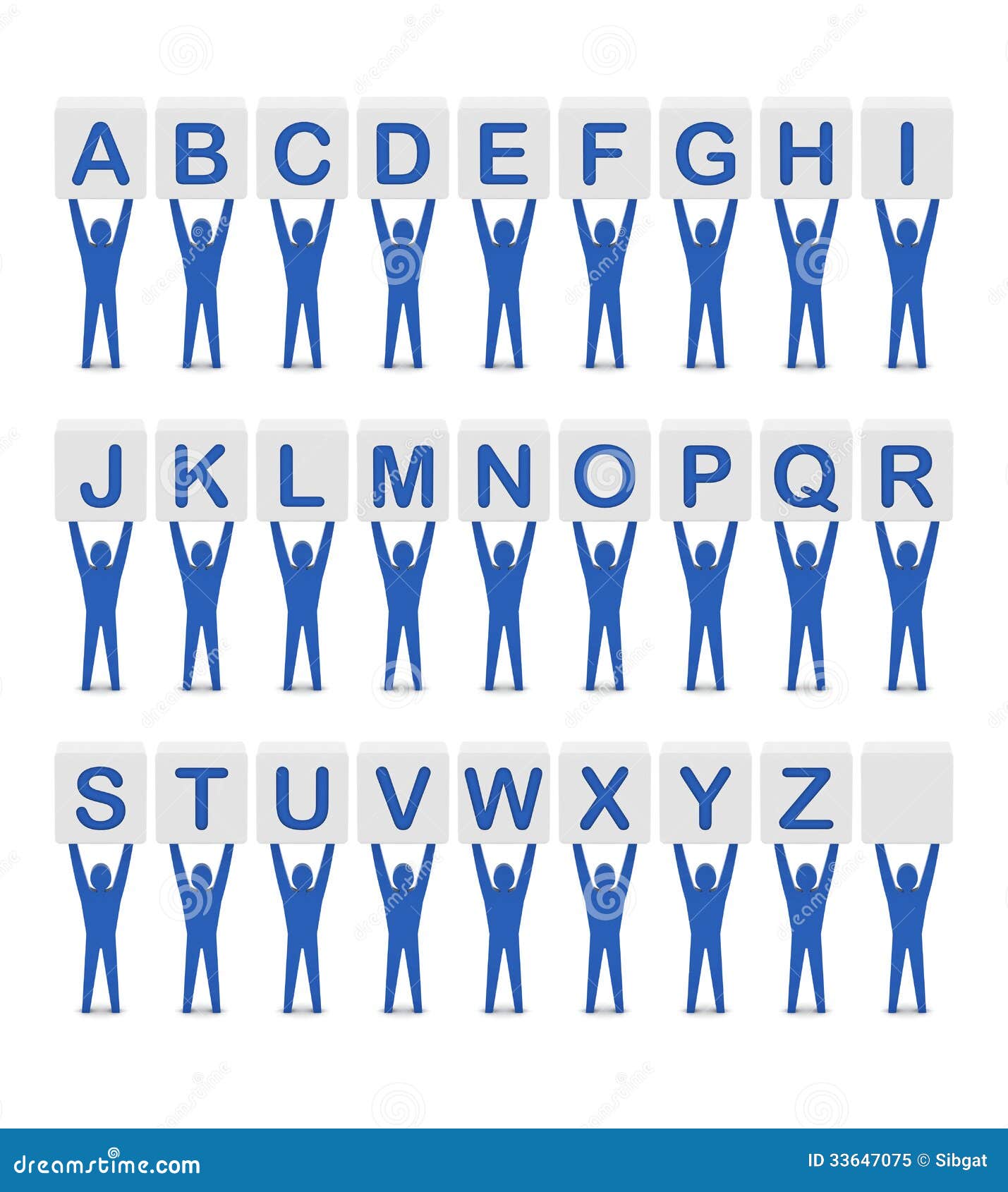 Alphabet. Set of letters stock illustration. Illustration of white ...