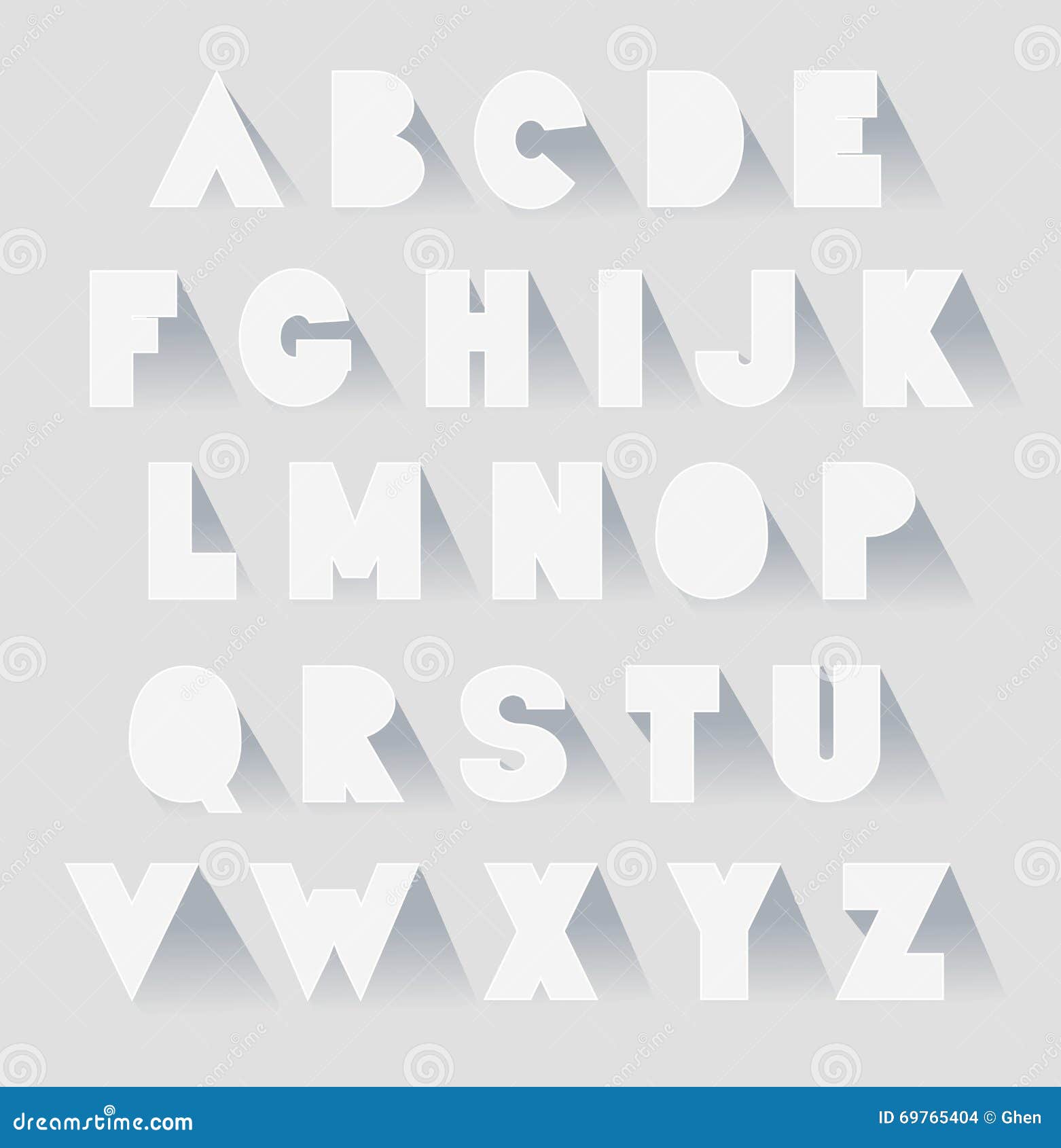 Alphabet Set with Shadows. Vector Extra Bold Fat Capital Letters Stock ...