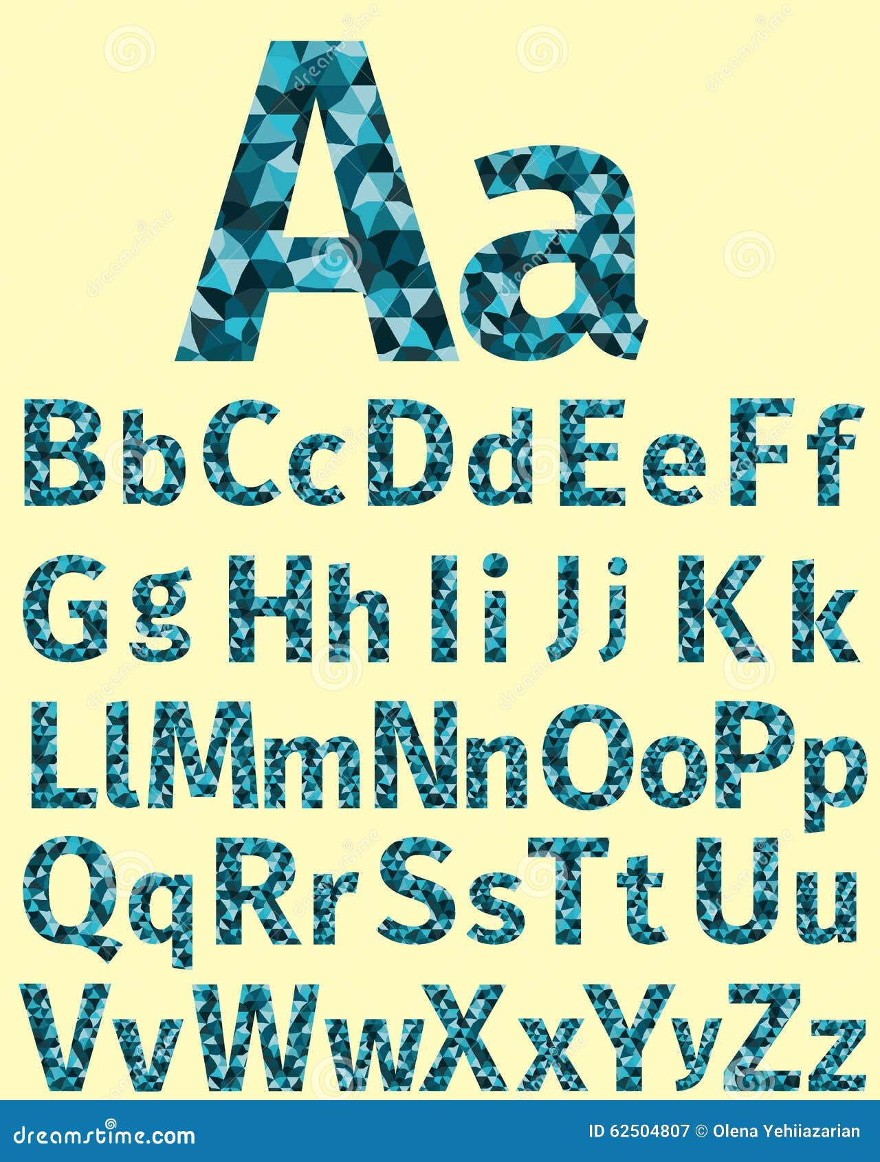 Alphabet Set with Triangles Stock Vector - Illustration of alphabet ...