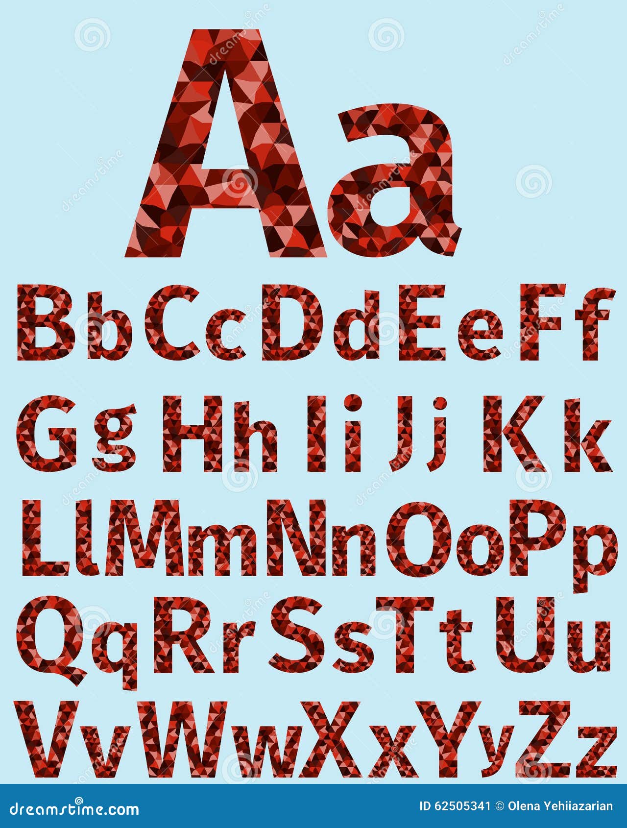 Alphabet Set with Triangles Stock Vector - Illustration of icon, figure ...