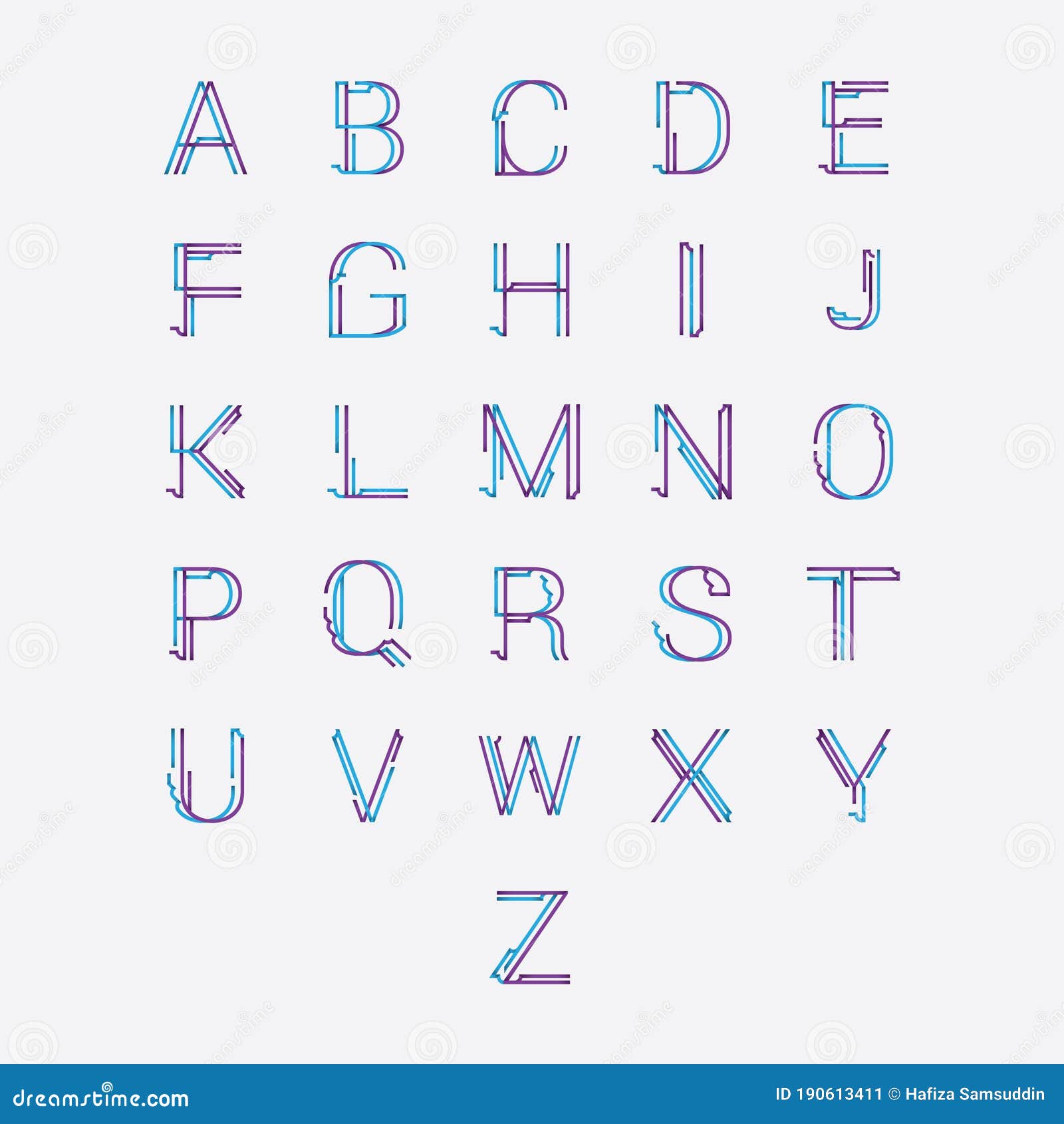 Alphabet Set. Vector Illustration Decorative Design Stock Vector ...