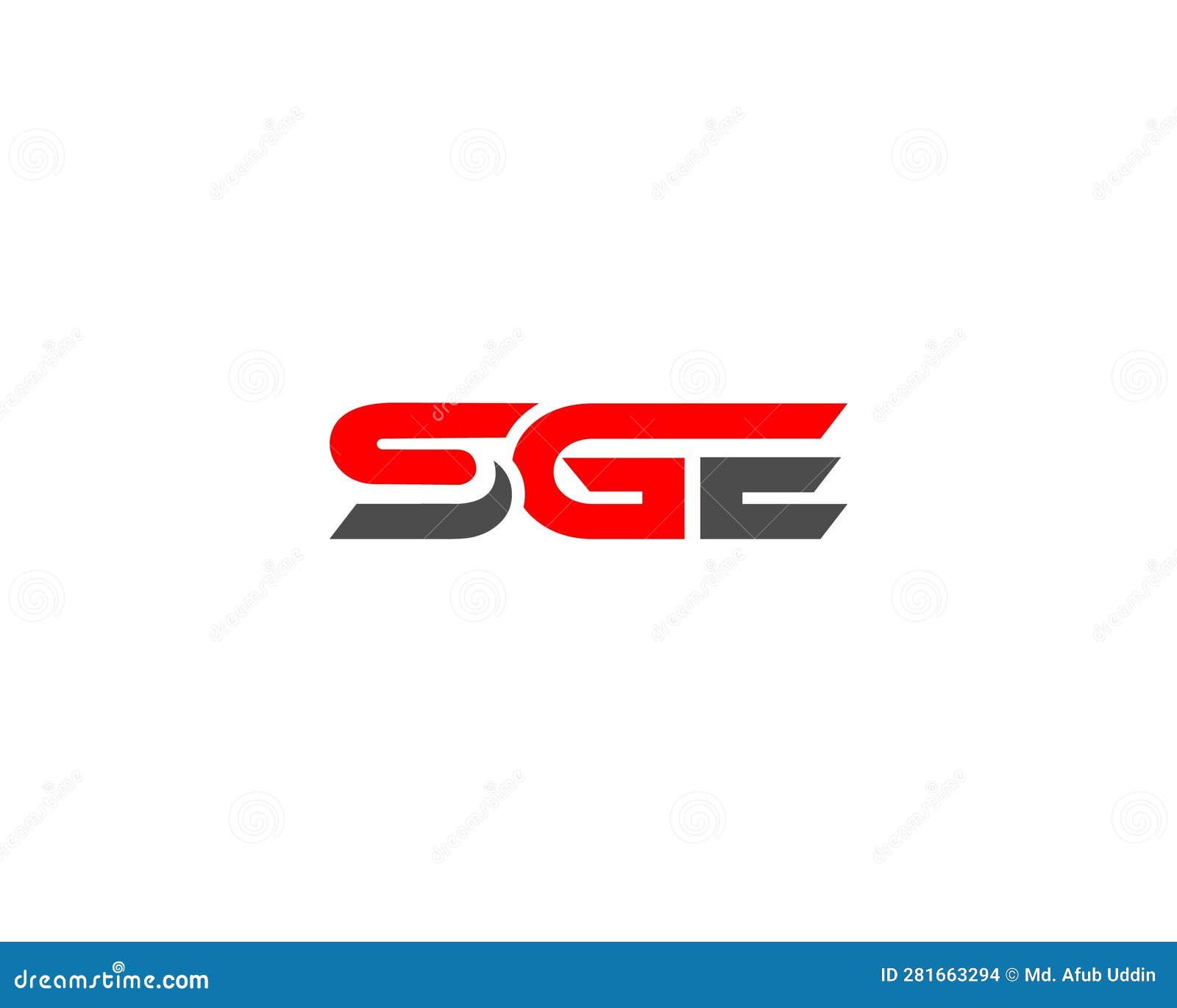 Alphabet SGE Letter Logo Design. Stock Vector - Illustration of text ...