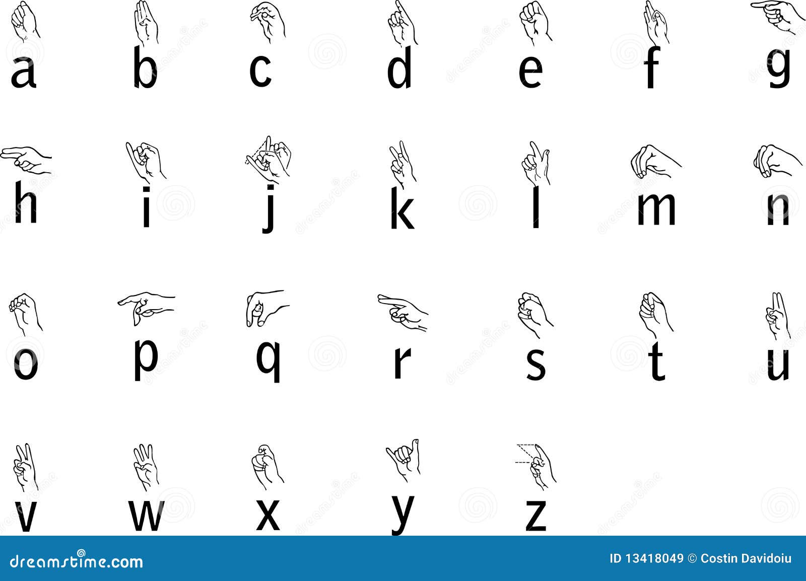 Alphabet simple de signe illustration de vecteur. Illustration du ...