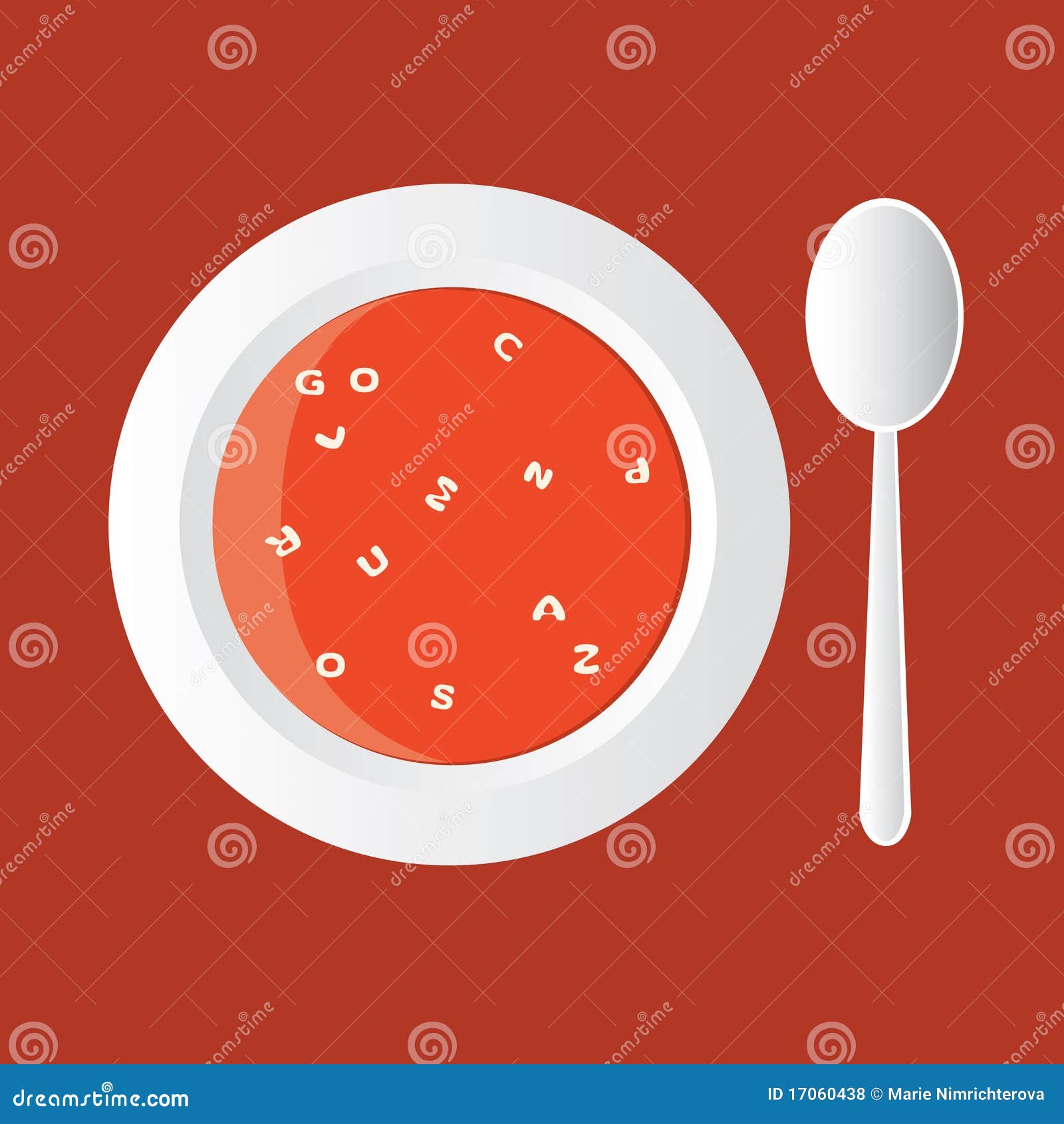 Alphabet soup stock illustration. Illustration of lifestyle - 17060438