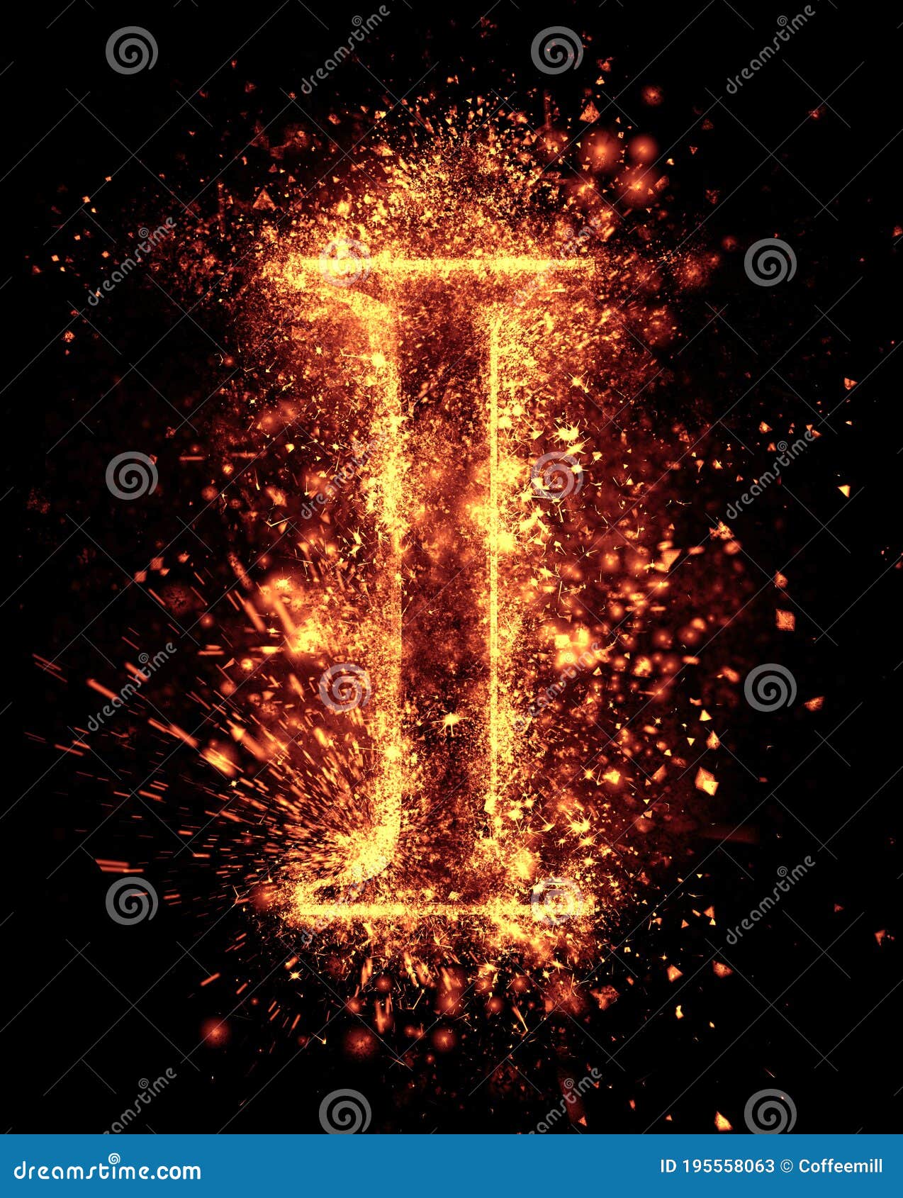 Alphabet spark stock illustration. Illustration of abstract - 195558063