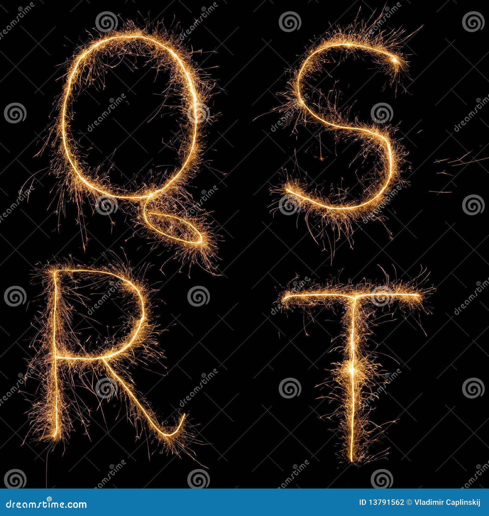 Alphabet sparkler stock illustration. Illustration of bright - 13791562