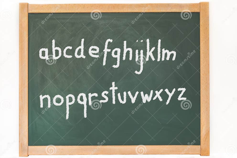 Alphabet Stands on a Blackboard Stock Image - Image of letter, frame ...