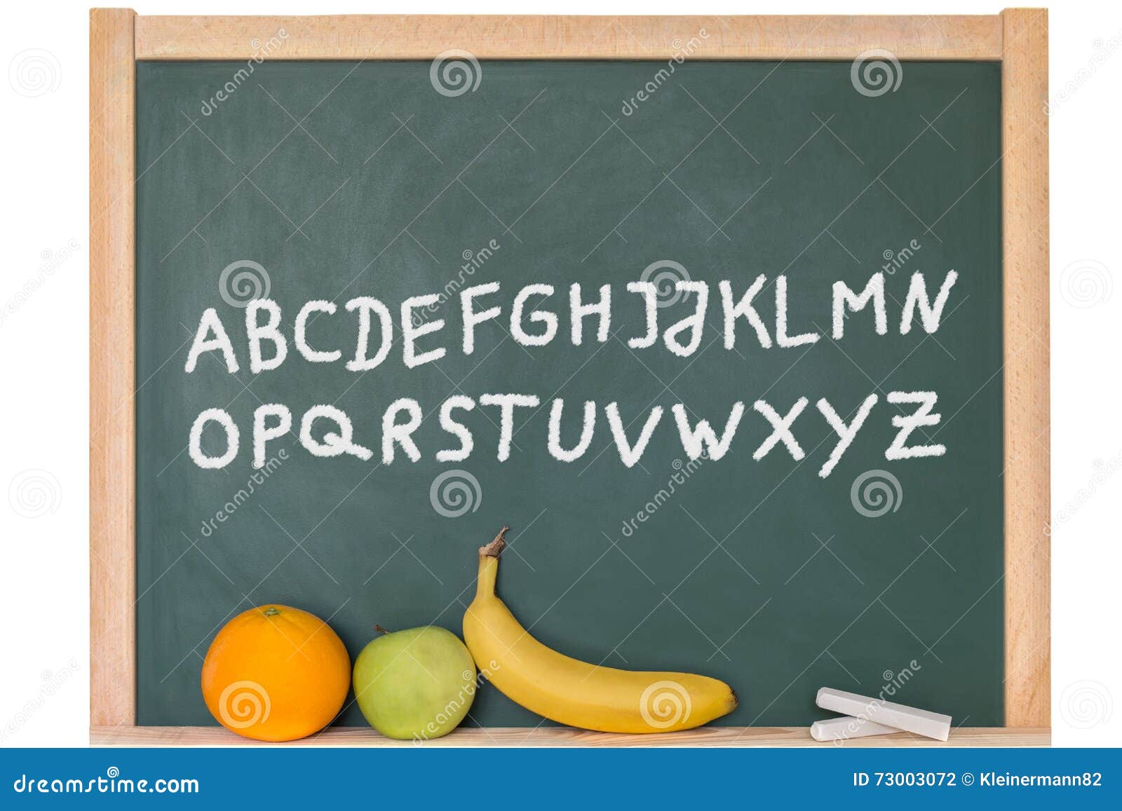 Alphabet Stands on a Blackboard Stock Photo - Image of alphabetical ...