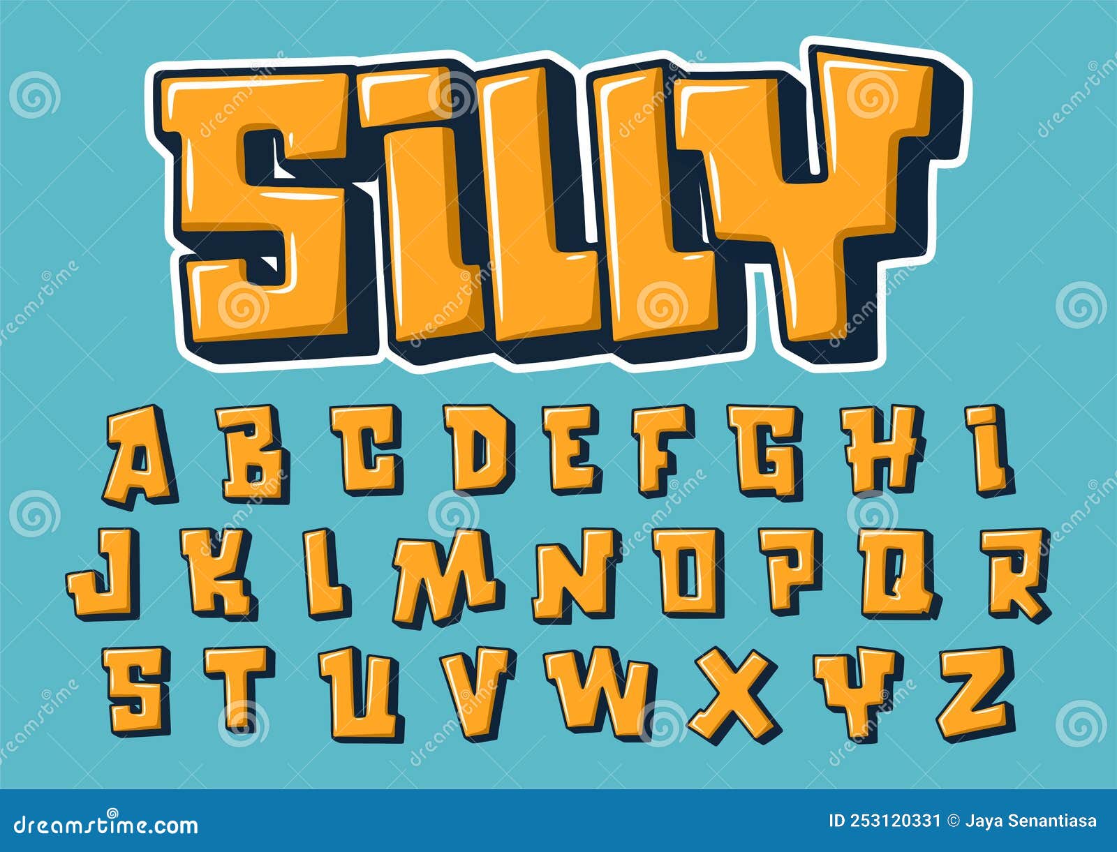 Alphabet Strictly Cute Graffiti Cartoon Vector Illustration Stock ...