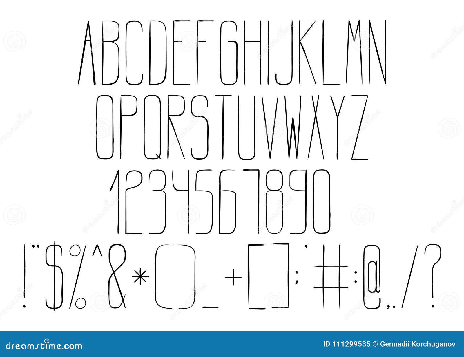 Alphabet in Style Technical Drawing. Stock Vector - Illustration of ...