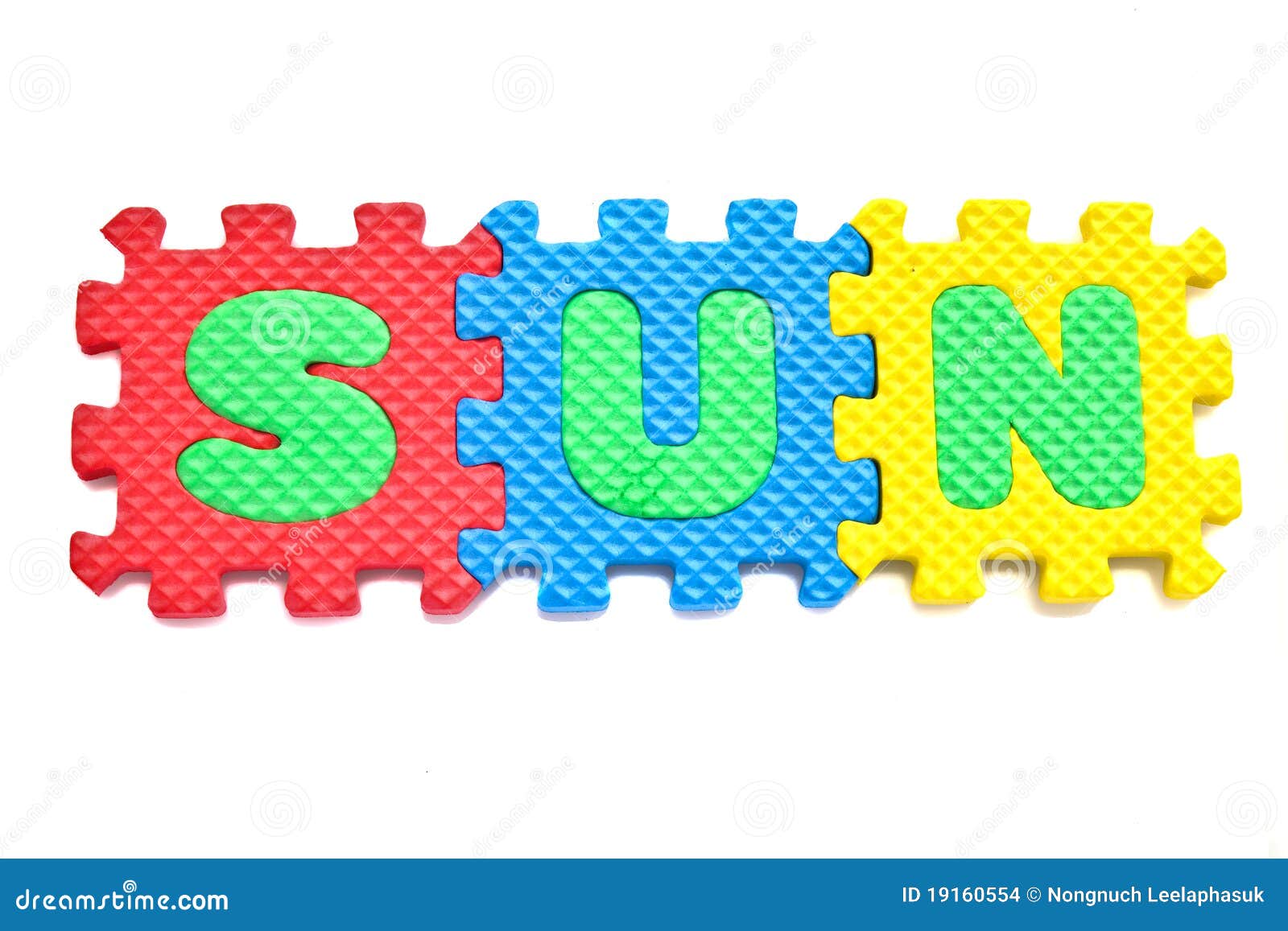 Alphabet sun Puzzle Pieces stock photo. Image of gathering - 19160554
